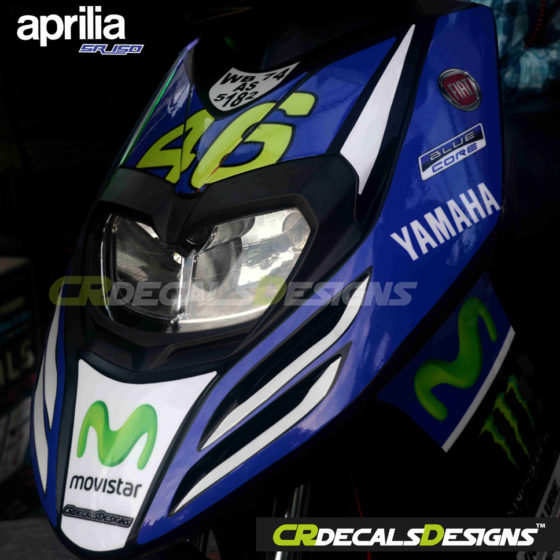 APRILIA SR 125/150 Full Body Wrap Custom Decals Stickers PROJECT 46 ...