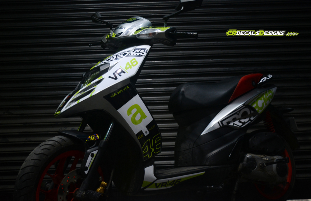 APRILIA SR 125/150 Full Body Wrap Custom Decals Stickers PROJECT 46 ...