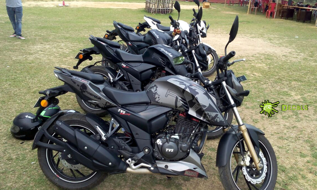 TVS APACHE RTR 200/160 4v Custom Decals Wrap Stickers RACE Edition Kit ...