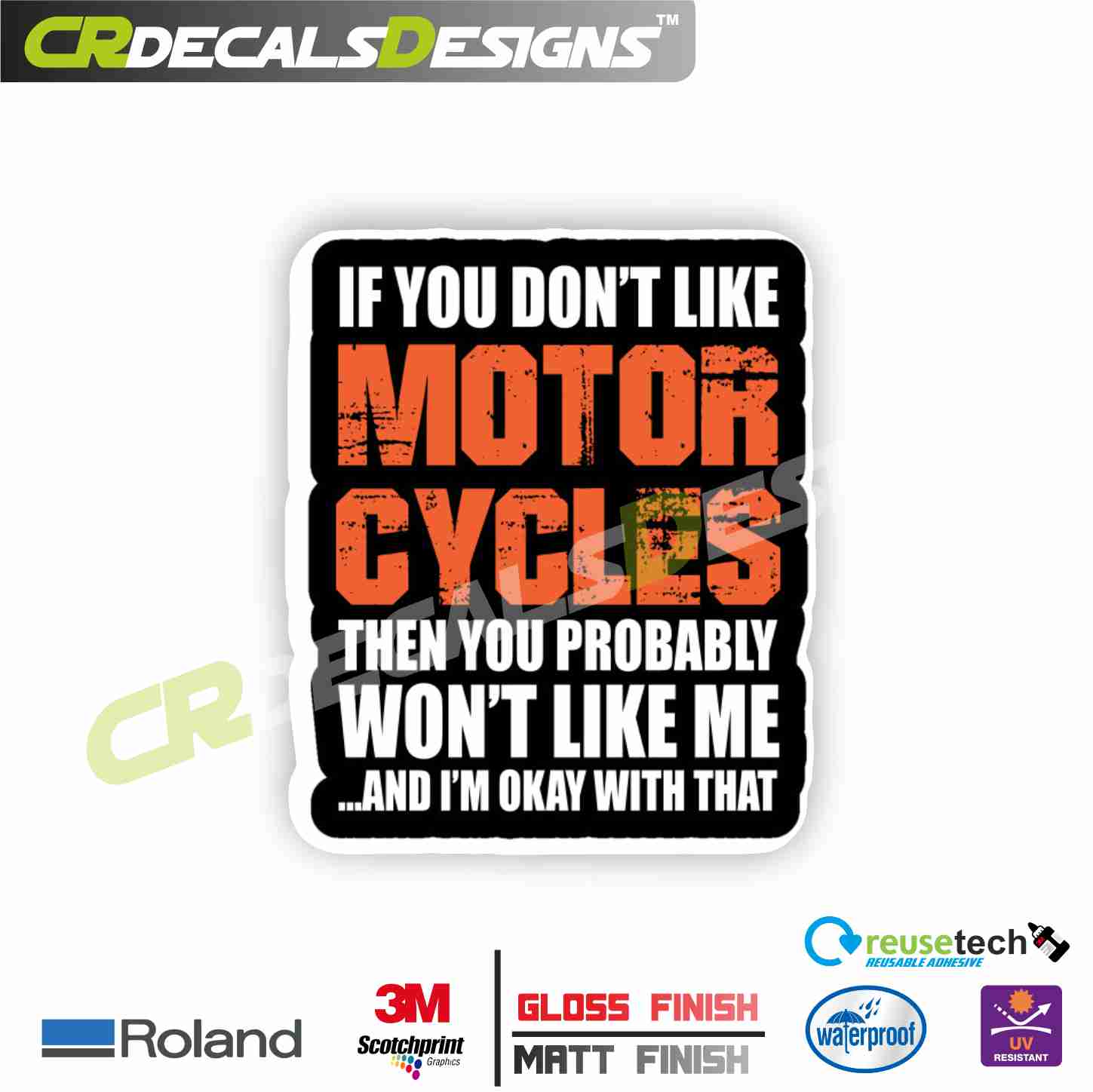 IF YOU DONT LOVE MOTORYCLES | Sticker Logo [STICK On Motorcycle, Car ...