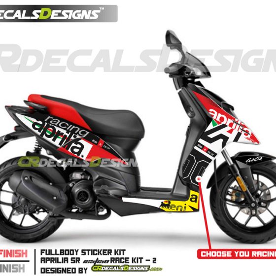 APRILIA SR 125/150 Custom Decals Wrap Stickers BLOCK LIVERY RACING Kit ...