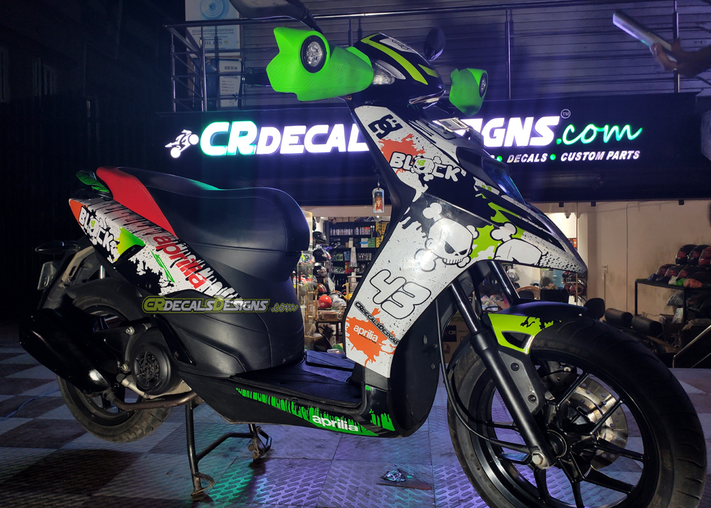 APRILIA SR 125/150 Custom Decals Wrap Stickers BLOCK LIVERY RACING Kit ...