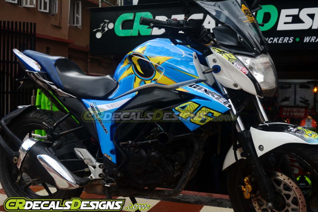 Suzuki Gixxer SF 150/250 Custom Decals/ Wrap/ Stickers Black Panthar ...