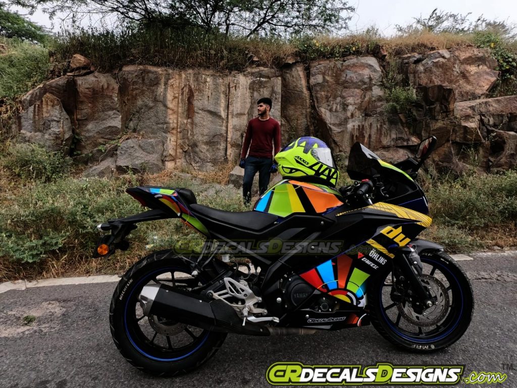 Yamaha R15 V3 Custom Decals/ Wrap/ Stickers SUN & MOON Kit – CR Decals ...