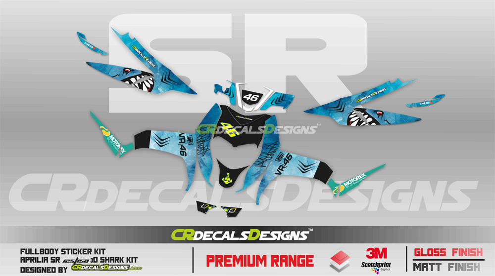 APRILIA SR 125 150 STORM DECAL KIT APRSR002 – CR Decals Designs