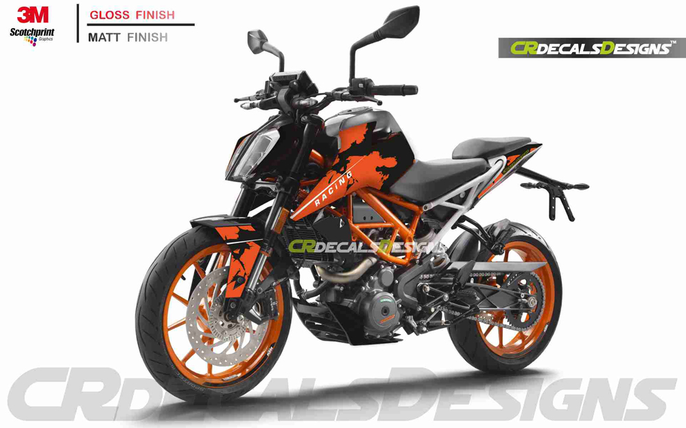 Duke 125/200/250/390 Custom Decals/ Wrap/ Stickers ABSTRACT Kit – CR ...