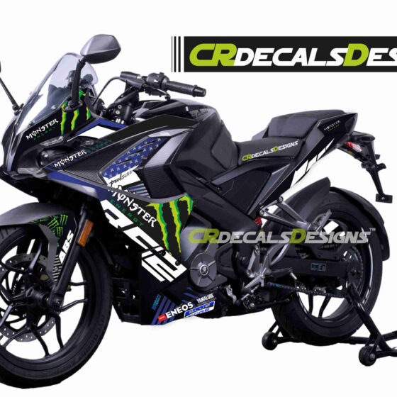 PULSAR RS 200 Custom Decals/ Wrap/ Stickers MOVISTAR Kit – CR Decals ...