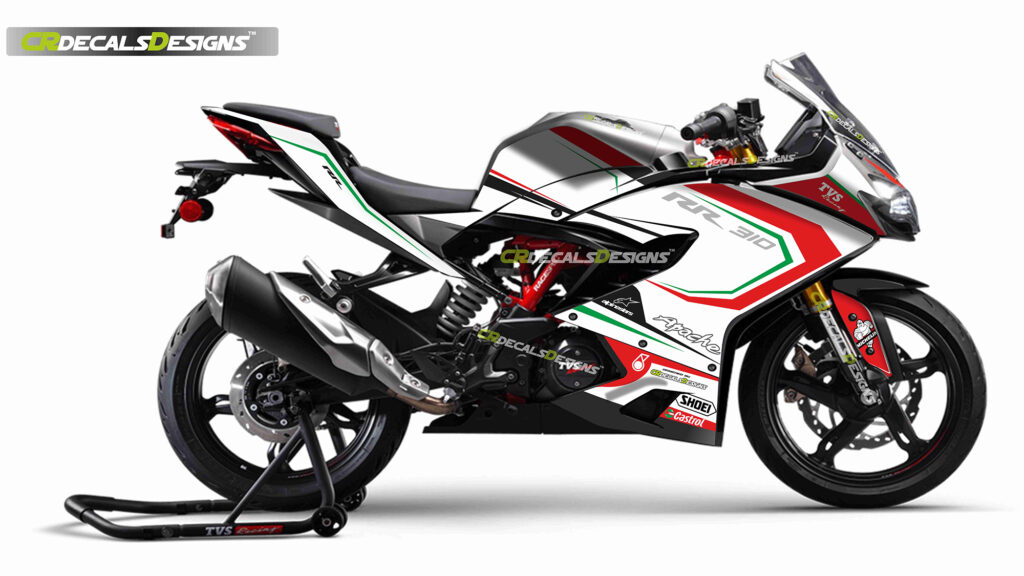 TVS APACHE RTR 200/160 4v Custom Decals Wrap Stickers CARNAGE Kit – CR ...