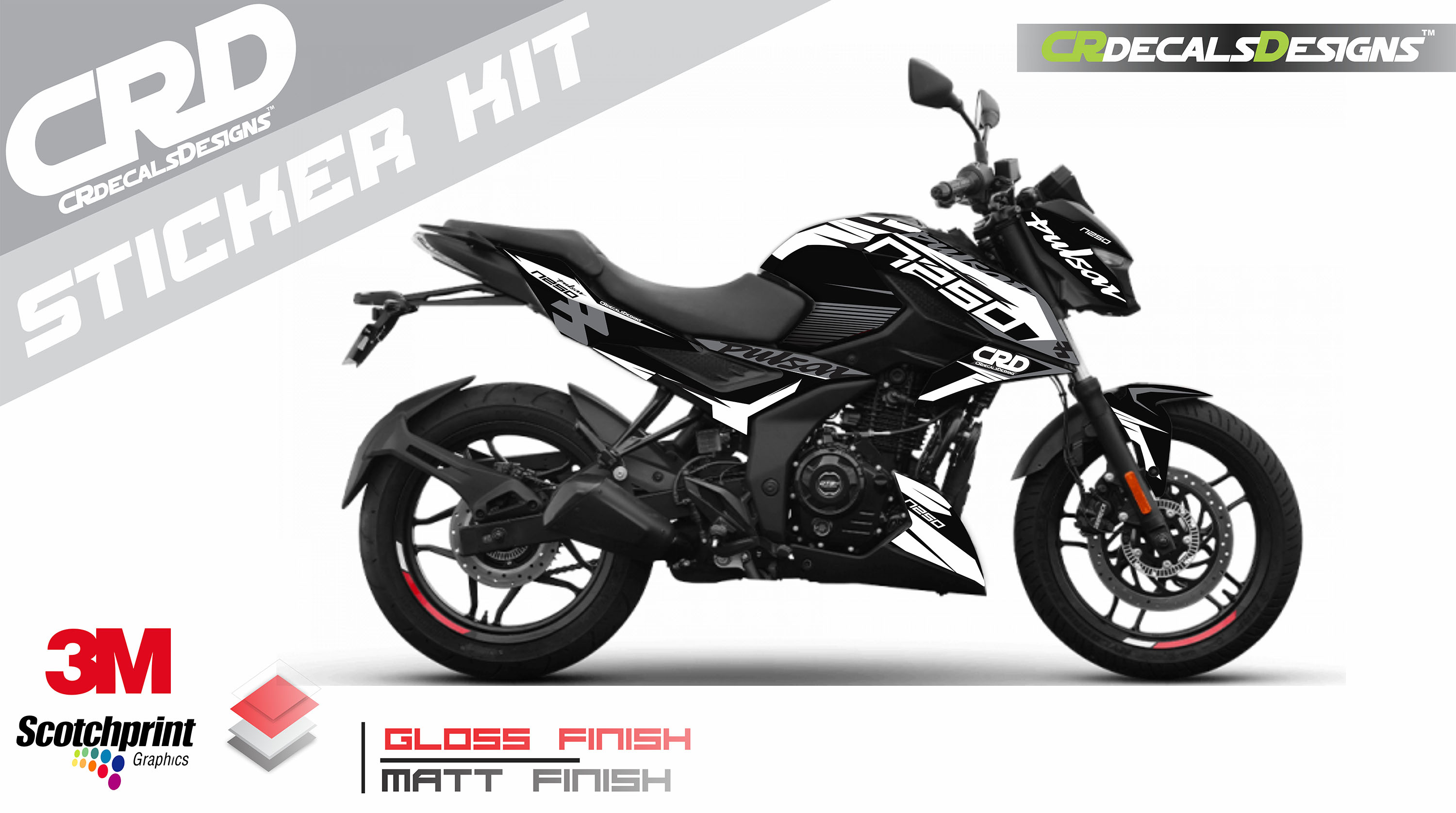 PULSAR N160 N250 DECAL KIT PN160250003 – CR Decals Designs