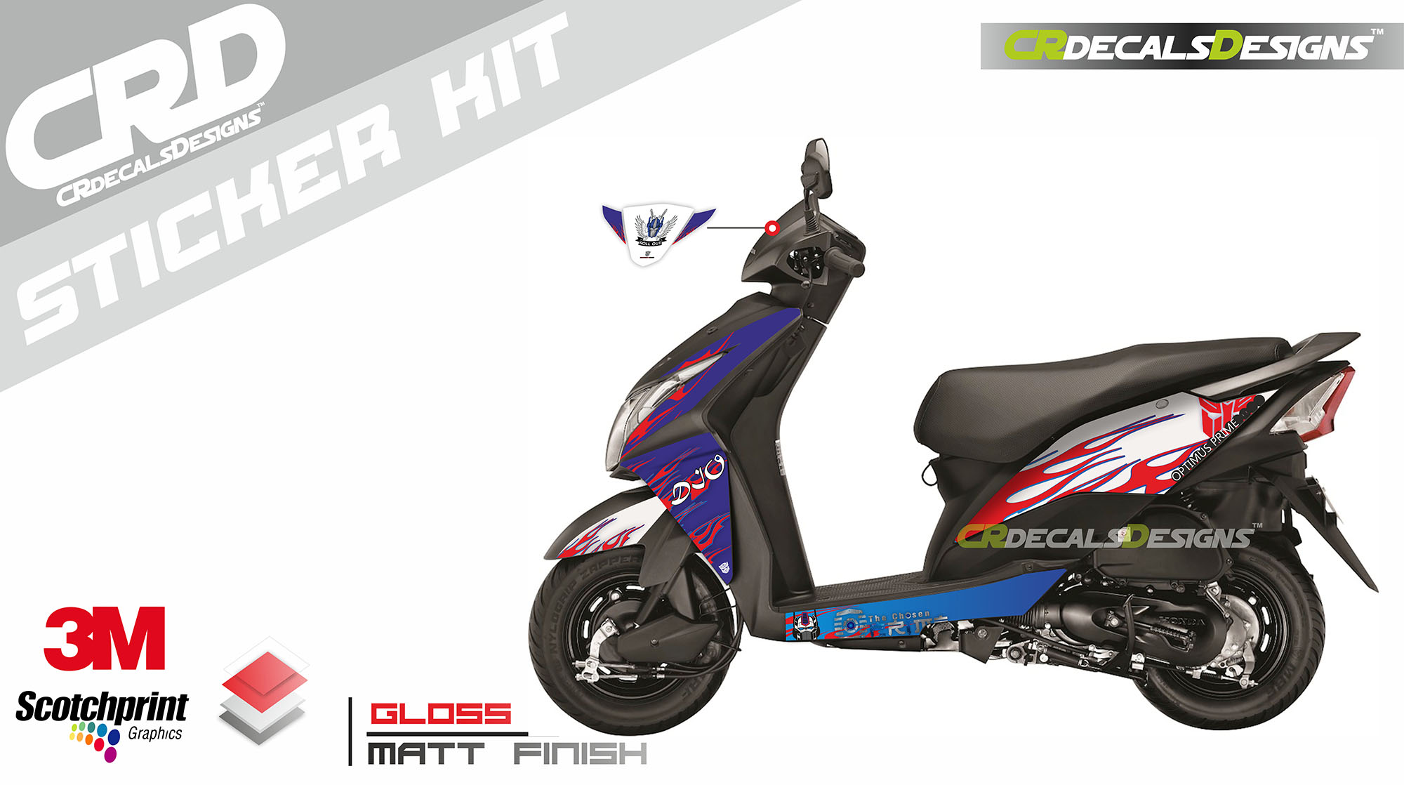 HONDA DIO OLD MODEL DECAL KIT DIOOLD004 – CR Decals Designs